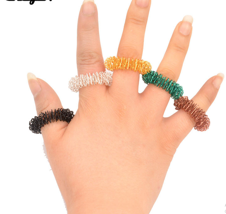 TripleClicks.com: 5pcsset Stainless Steel Finger Massage Ring ...